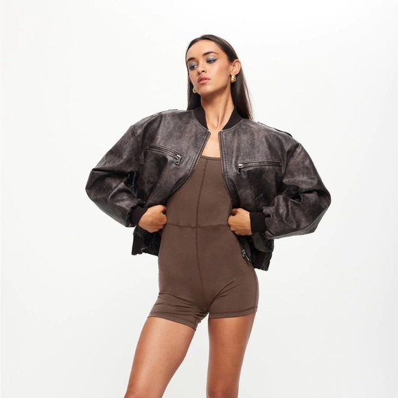 Lioness | Jackets & Coats | Lioness Casey Biker Chocolate A9 | Poshmark